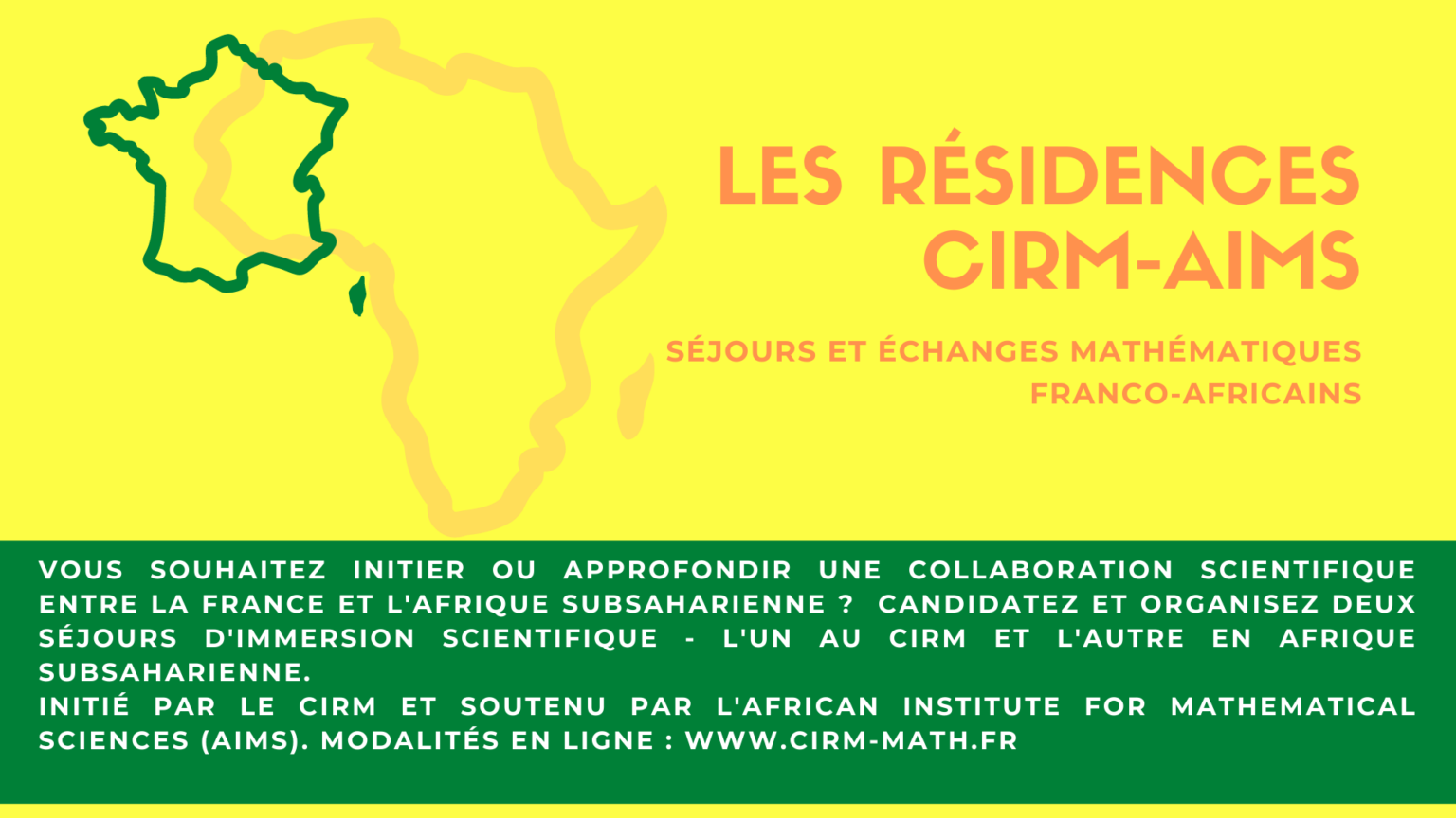 Recherches en residence CIRM-AIMS - site du cirm